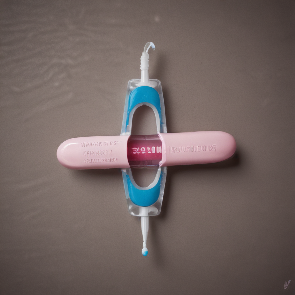 Artistic Representation of a Pregnancy Test with Colorful Design Elements