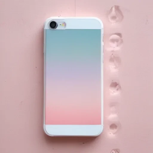A Stylish Phone Case with a Beautiful Gradient Design in Pastel Colors
