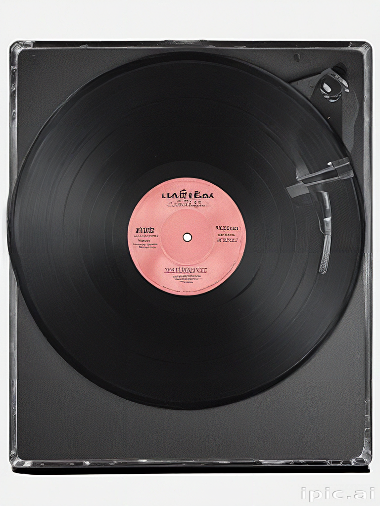 Classic Vinyl Record Playing on Turntable with Vintage Style and Charm