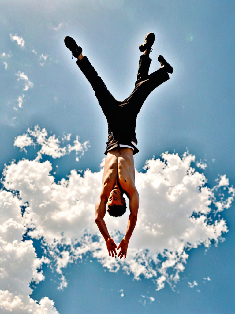 people falling from the sky
