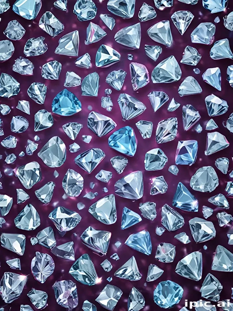 A Dazzling Array of Sparkling Diamonds and Gemstones on Colorful ...