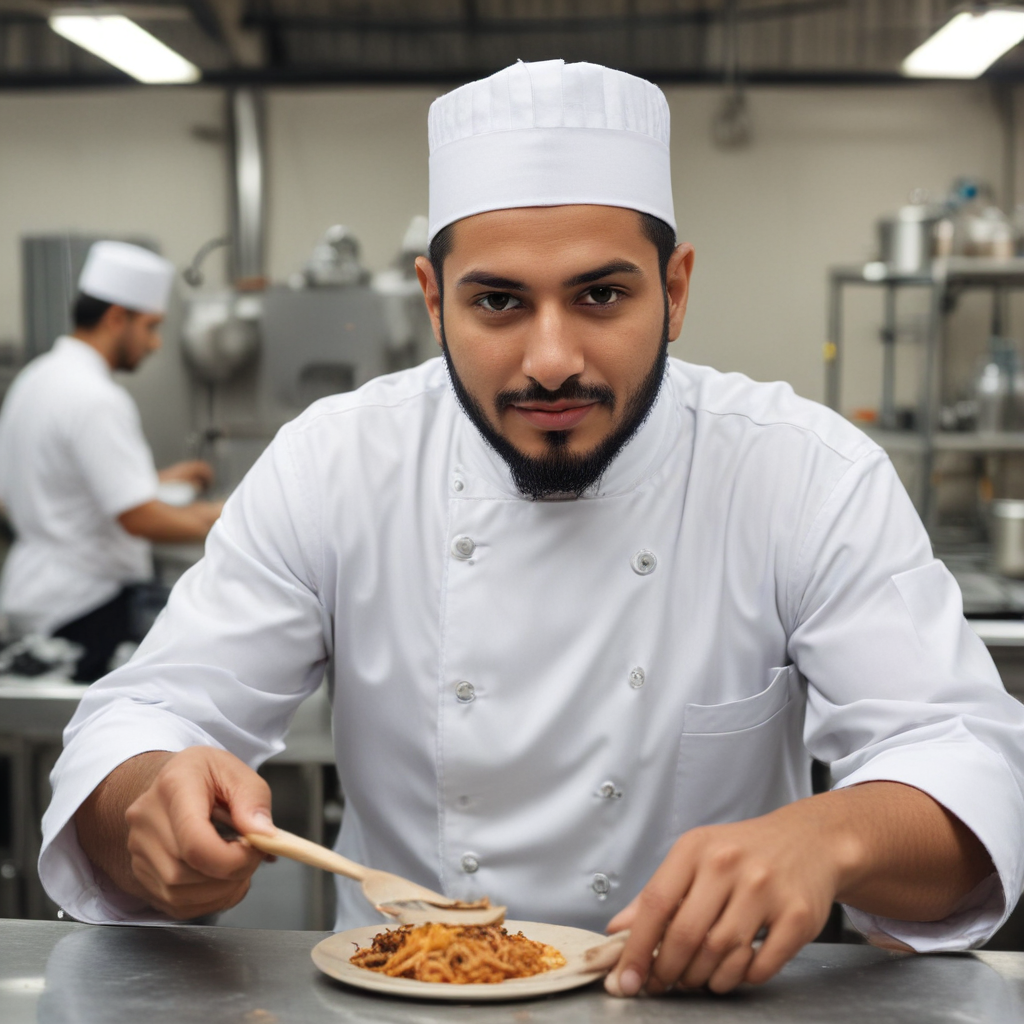 MUSLIM CHEF IN FACTORY