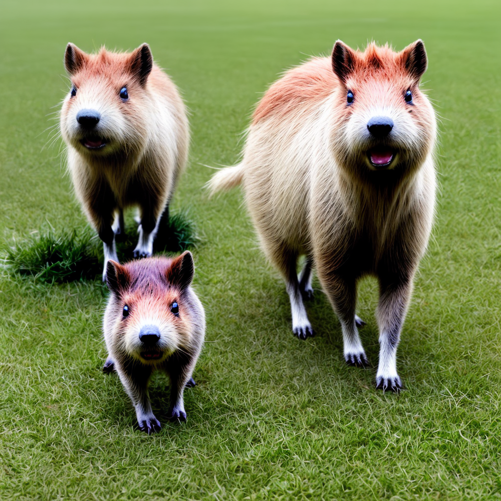 sonic tip style capybara drawing with her standing