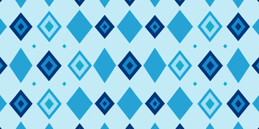 Stylish Geometric Pattern Featuring Various Shades of Blue Diamonds and ...