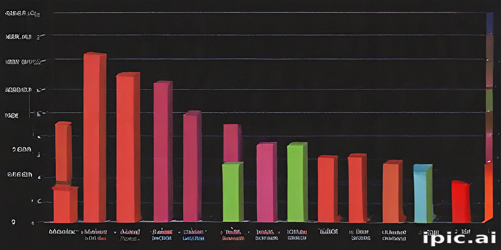 Comparison of Various Categories Represented by Colorful Bar Graph Visualization