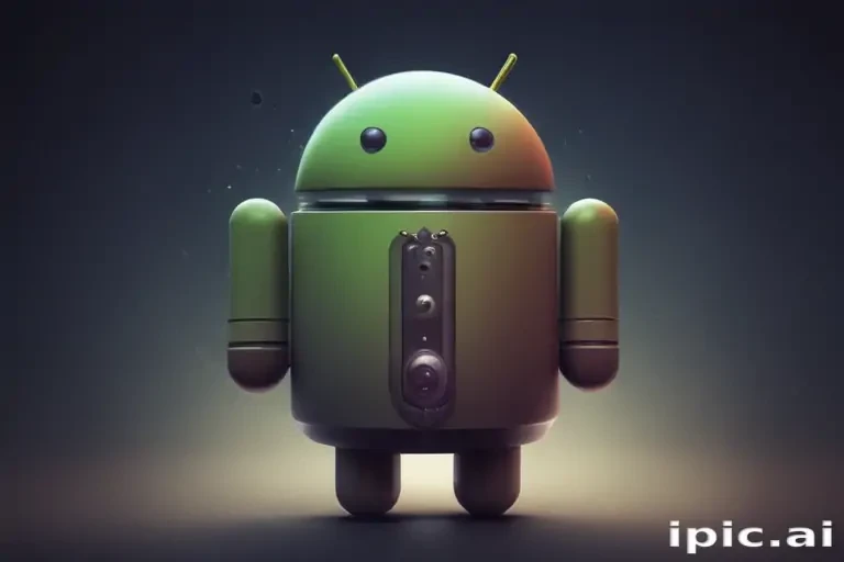 Playful Android Robot Character with Distinctive Features and Friendly ...