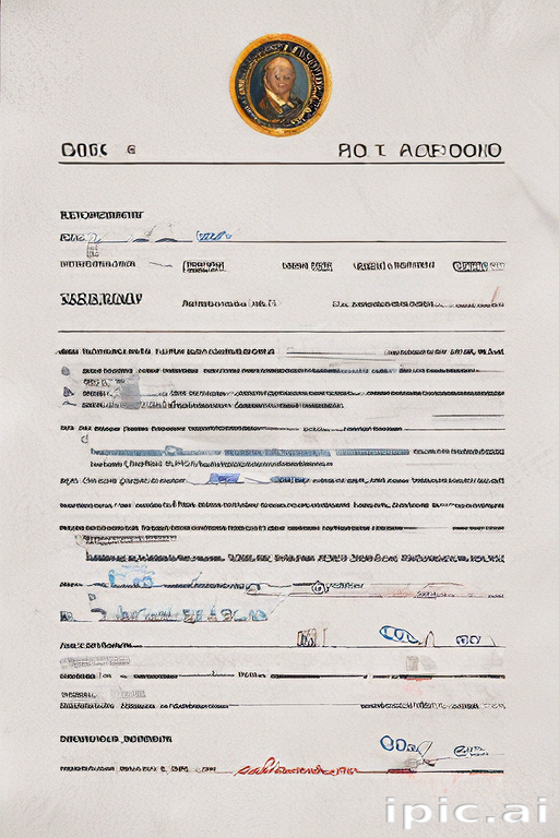 Official Document Featuring Various Signatures and Stamps for ...