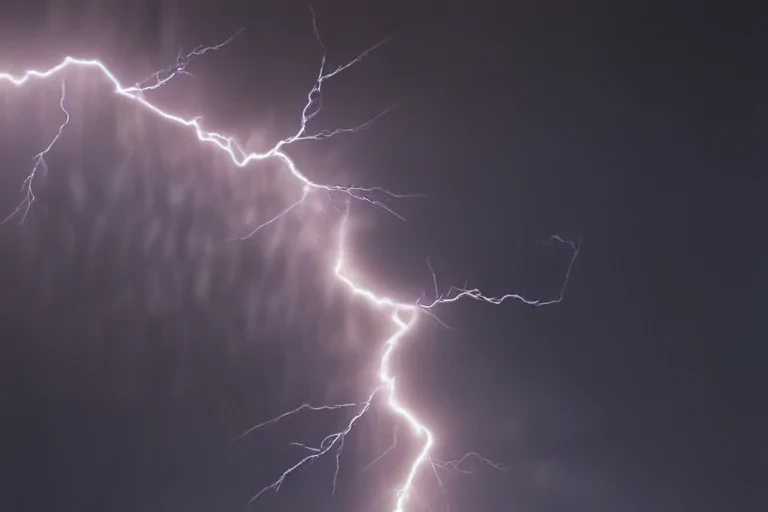 A Dramatic Display of Lightning Illuminating the Night Sky with Energy.