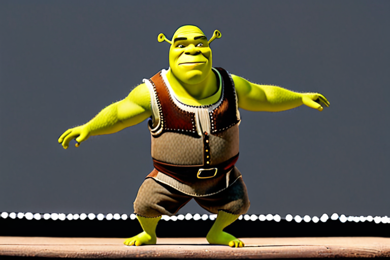 shrek doing gymnastics