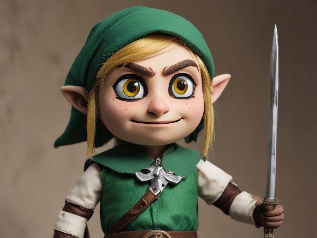 link from the legend of zelda as a evil puppet from puppet master