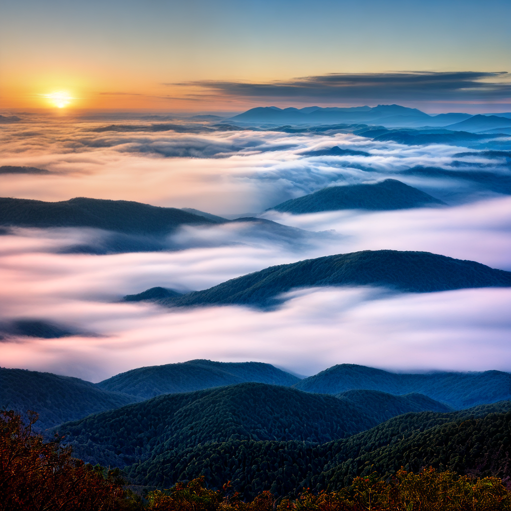 Stunning sunset with maths clouds