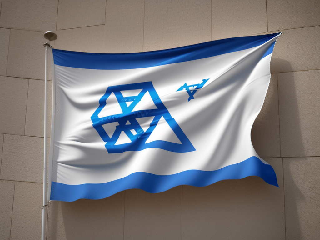 Vibrant Flag Featuring Unique Geometric Design and Striking Color Contrast