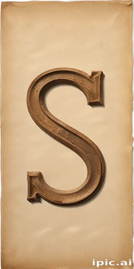 Elegant Vintage Letter 'S' on Textured Background with Rustic Charm