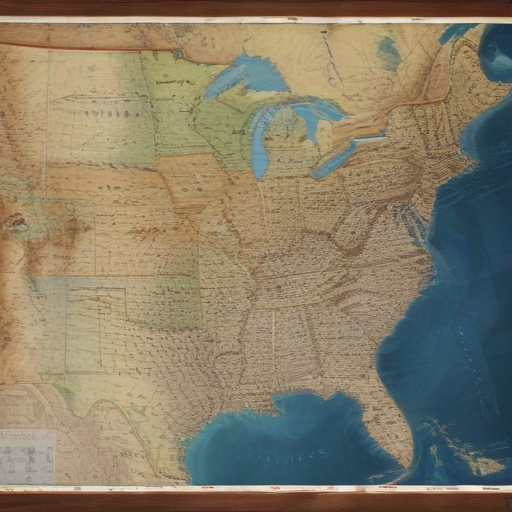 Detailed Historical Map of the Southeastern United States in Vintage Style