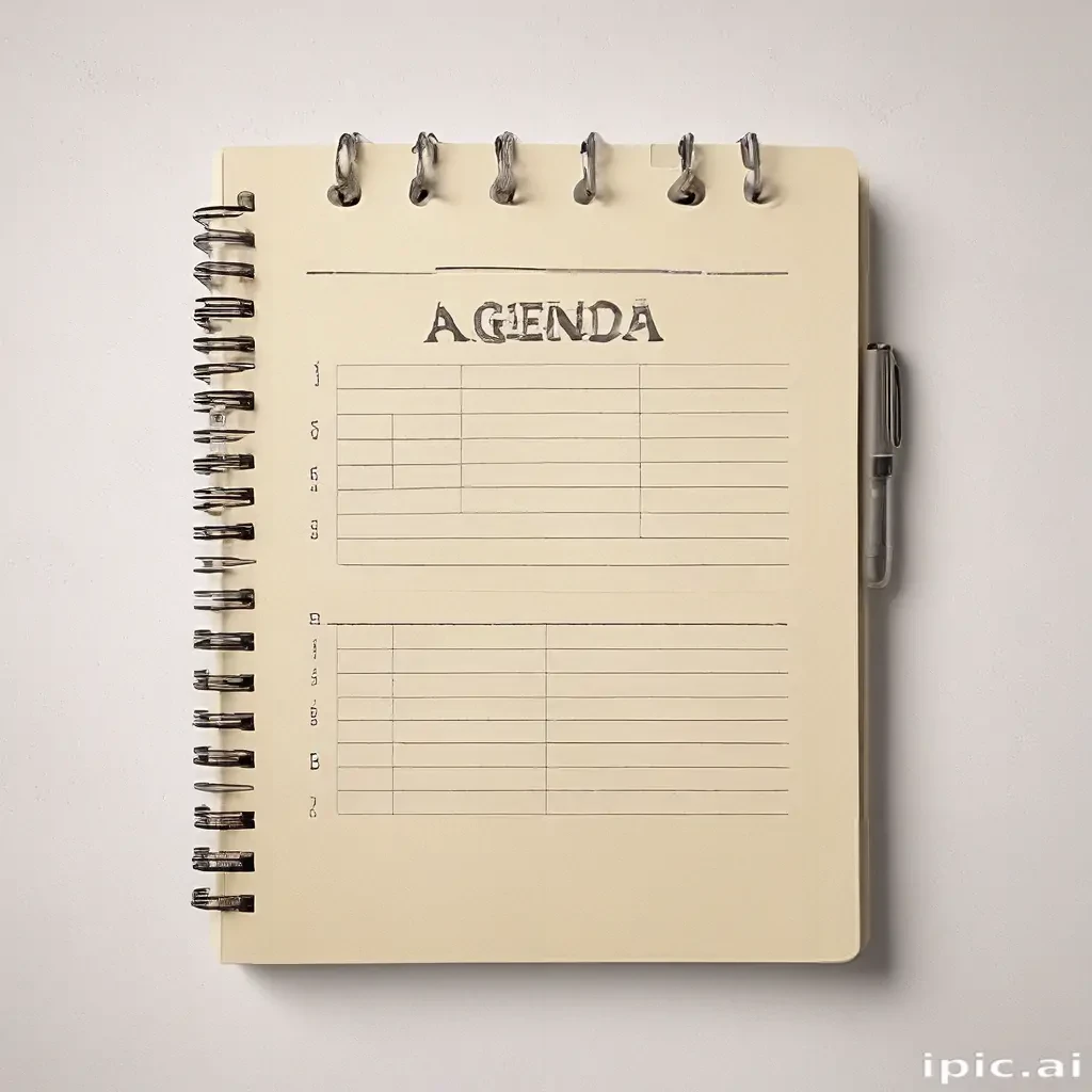 An Open Agenda Notebook Ready for Organizing Your Daily Tasks Efficiently