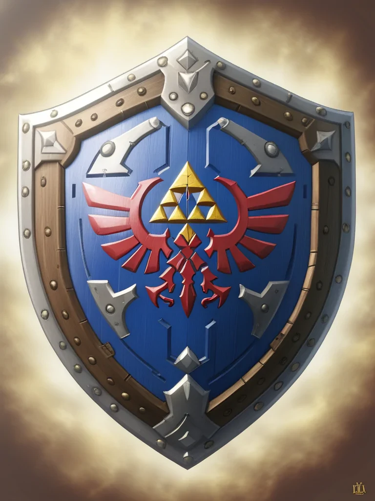 The Iconic Hylian Shield from The Legend of Zelda Series Shines Brightly.