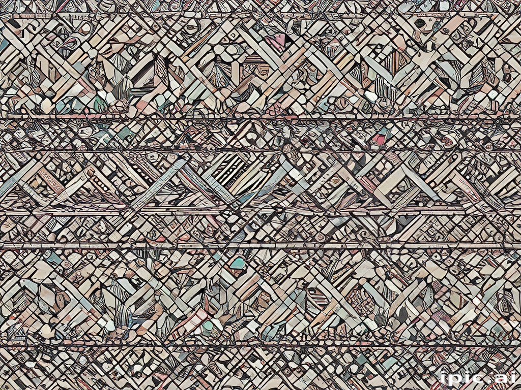Intricate Geometric Patterns with Soft Colors and Complex Line Designs