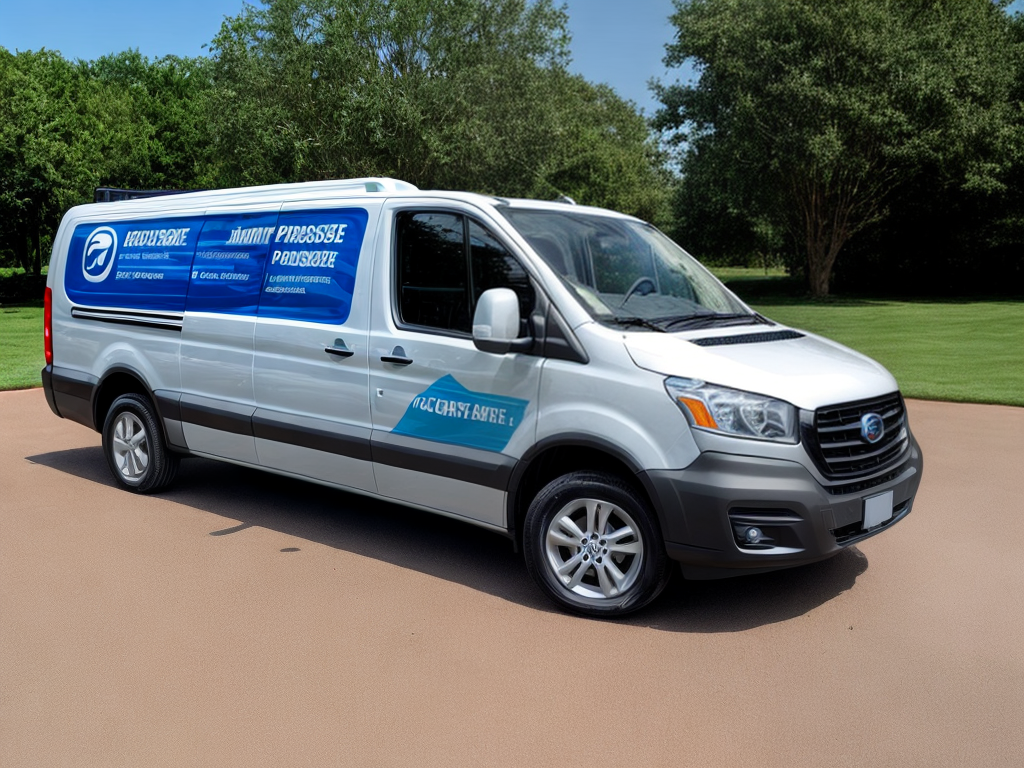 driveway pressure cleaning van