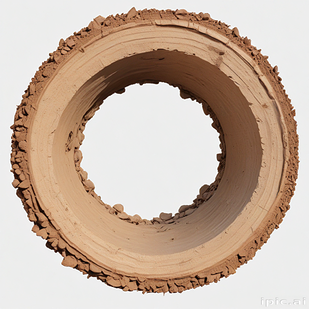 Intricate Clay Cylinder Showcasing Natural Texture and Artisan ...