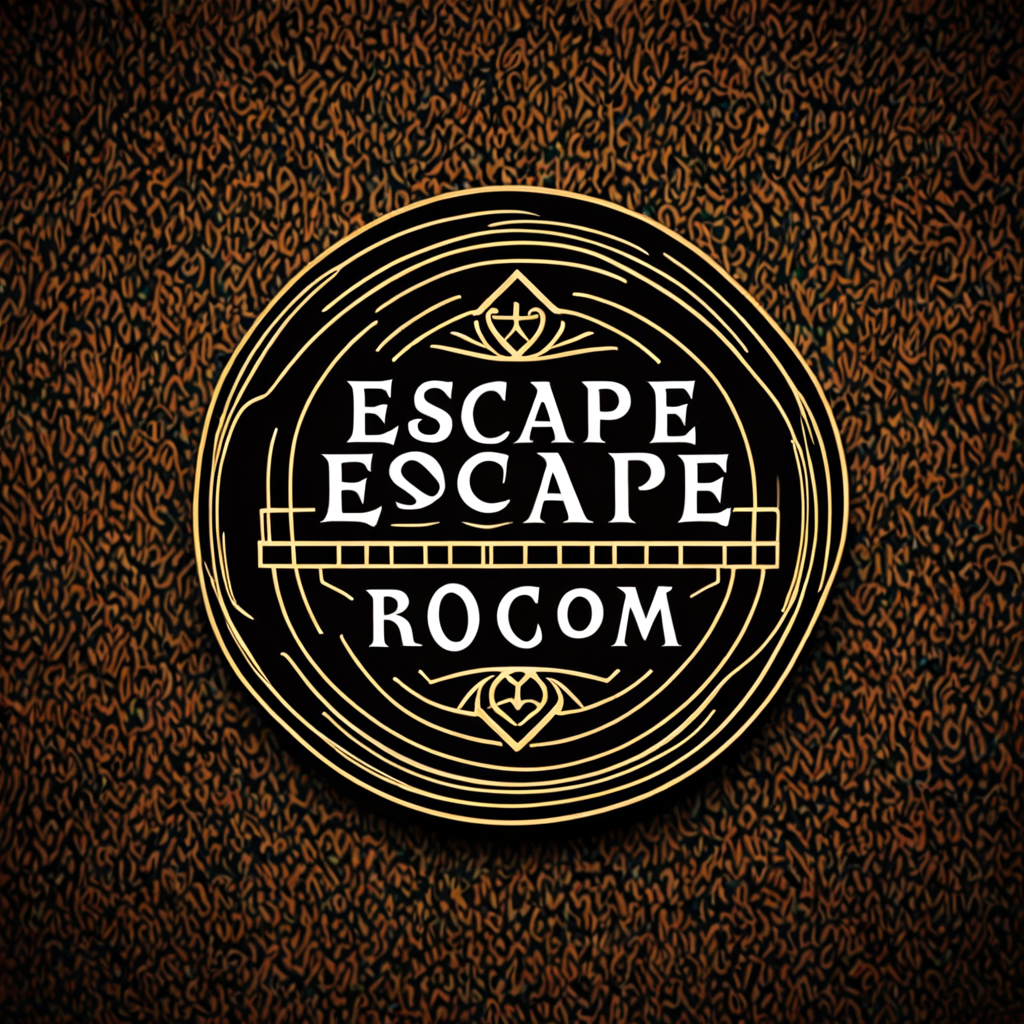 escape room logo design, scare, excited, interesting