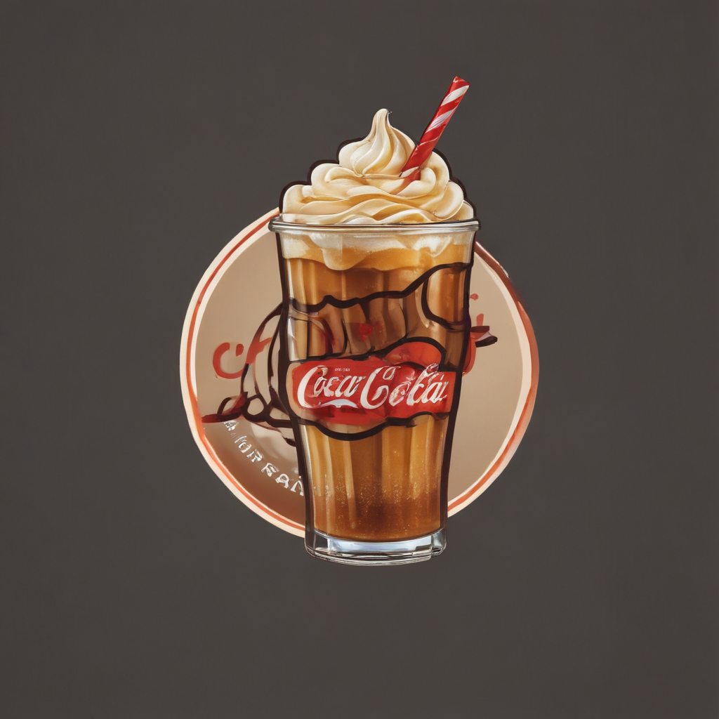 Simple logo for a coke float and churros business