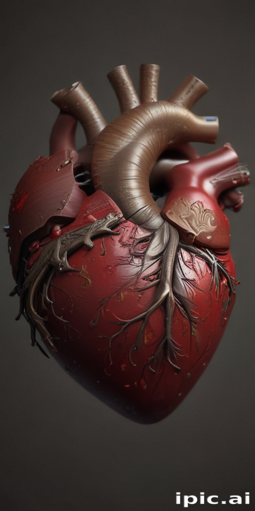 A Surreal Representation of a Heart Merging Nature and Anatomy Artfully