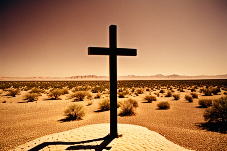 christian cross end of the desert