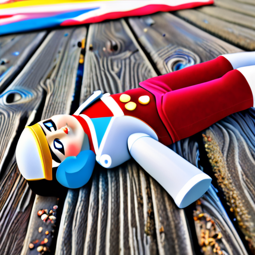 Clara (The Nutcracker Prince) sleeping on the beach