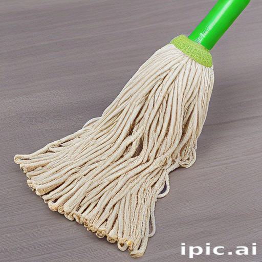 Colorful Mop with Long Strands for Efficient Cleaning and Maintenance Tasks