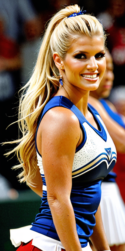 jessica simpson ponytail cheerleader