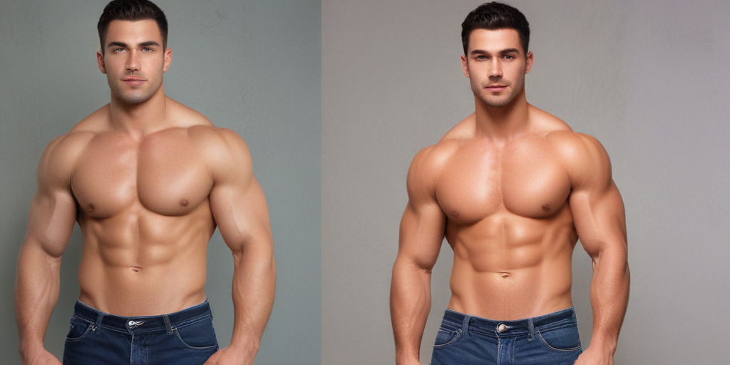 Two different handsome musclar men