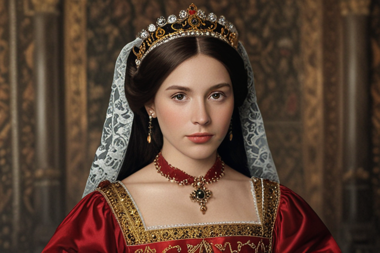 realistic photo of Queen Katherine of Aragon in real life