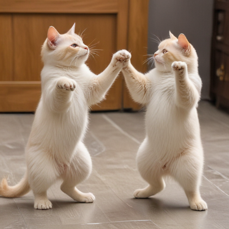 cats dancing