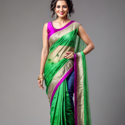 sybill stallone, sleeveless sari