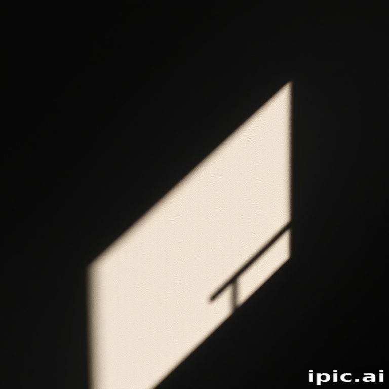 Soft Shadows and Light Play on a Dark Wall in Minimalist Design