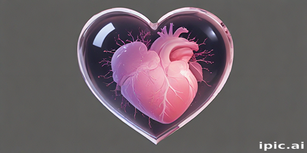 Intricate Heart Structure Encased in a Beautiful Heart-Shaped Glass Design
