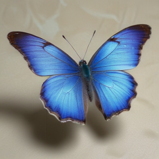 A Stunning Blue Butterfly with Intricate Patterns Resting Gracefully on ...