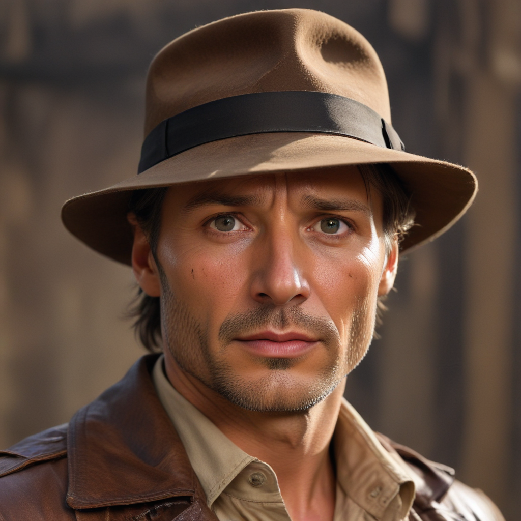 Mads Mikkelsen in Indiana Jones and the dial of destiny, with smashed head