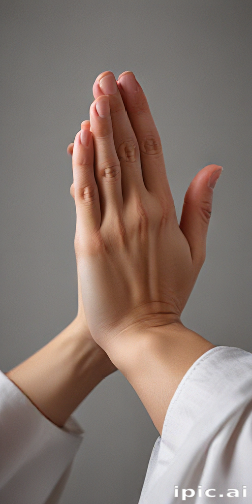 Two Hands Coming Together in a Gesture of Unity and Harmony