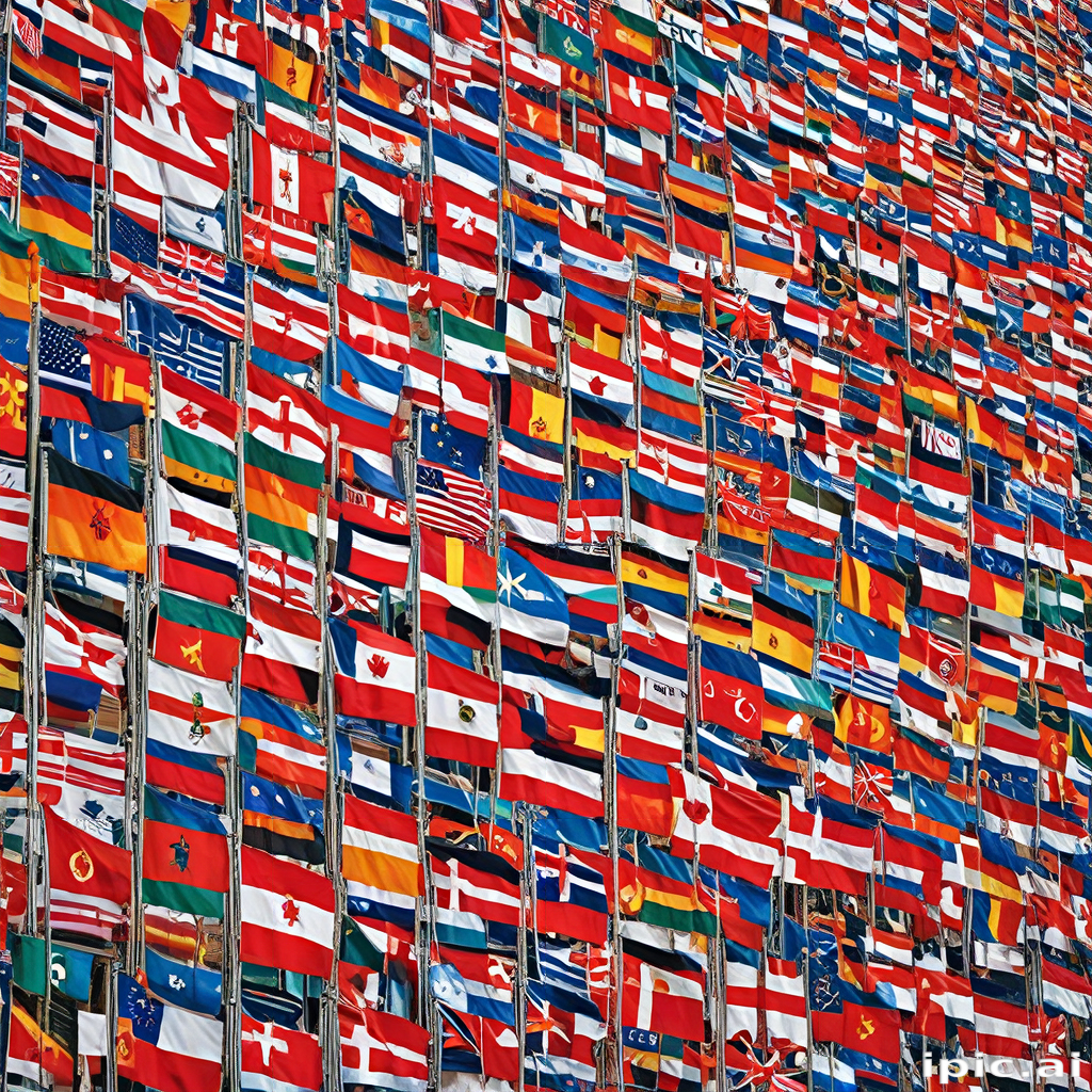 A Colorful Display of International Flags Representing Diverse Nations ...