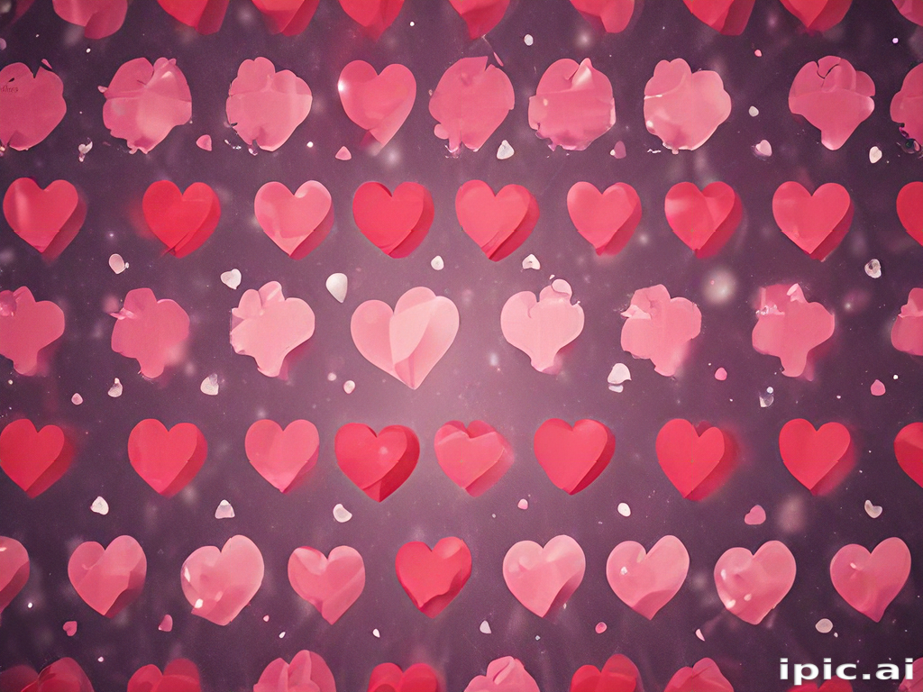 Colorful Hearts Pattern with Soft Background for Romantic Celebrations ...