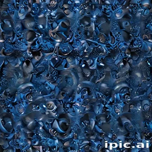 Intricate Patterns of Deep Blue Abstract Textures and Organic Shapes