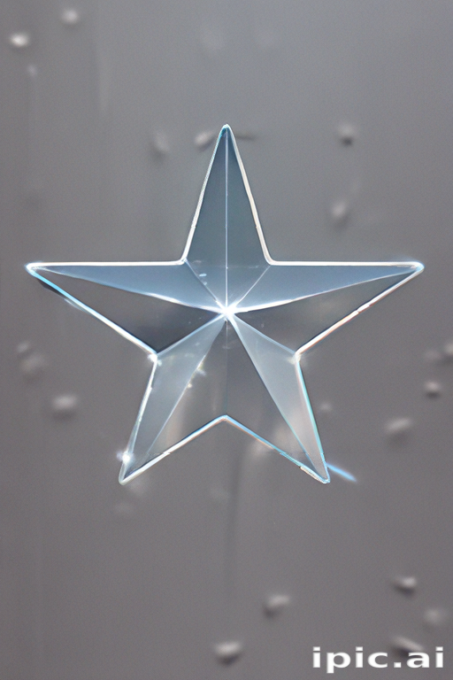 Translucent Crystal Star Gleaming Against a Softly Textured Background