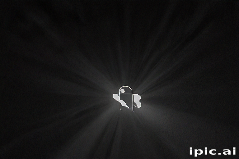 Illuminated Logo Against a Dark Background Creating a Striking Visual ...