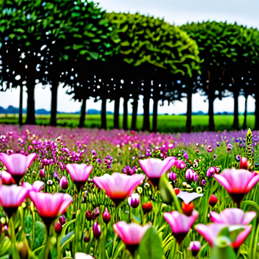 a field of wiling flowers