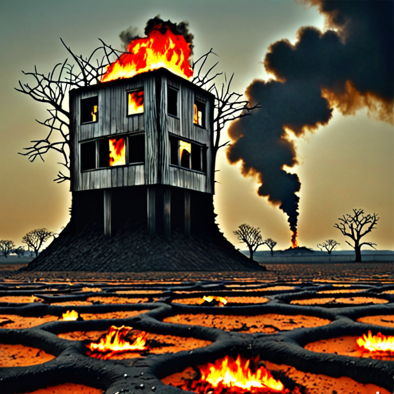 Scorched earth surreal art