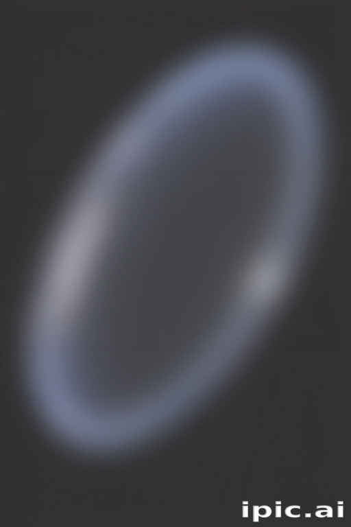 Translucent Oval Shape Glowing Against a Dark Background in Ethereal Light