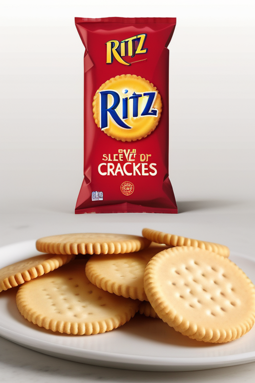 Delicious Ritz Crackers Packaged Neatly Above a Plate of Snacks