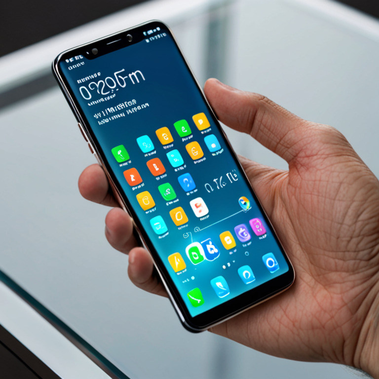 futuristic mobile phone all screen