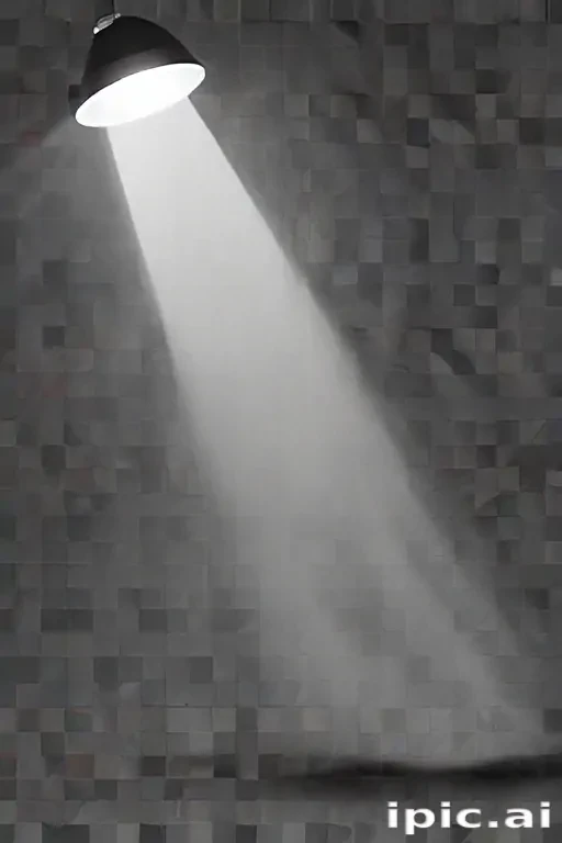 Illuminating Space: A Dramatic Spotlight Casting Shadows on Textured ...